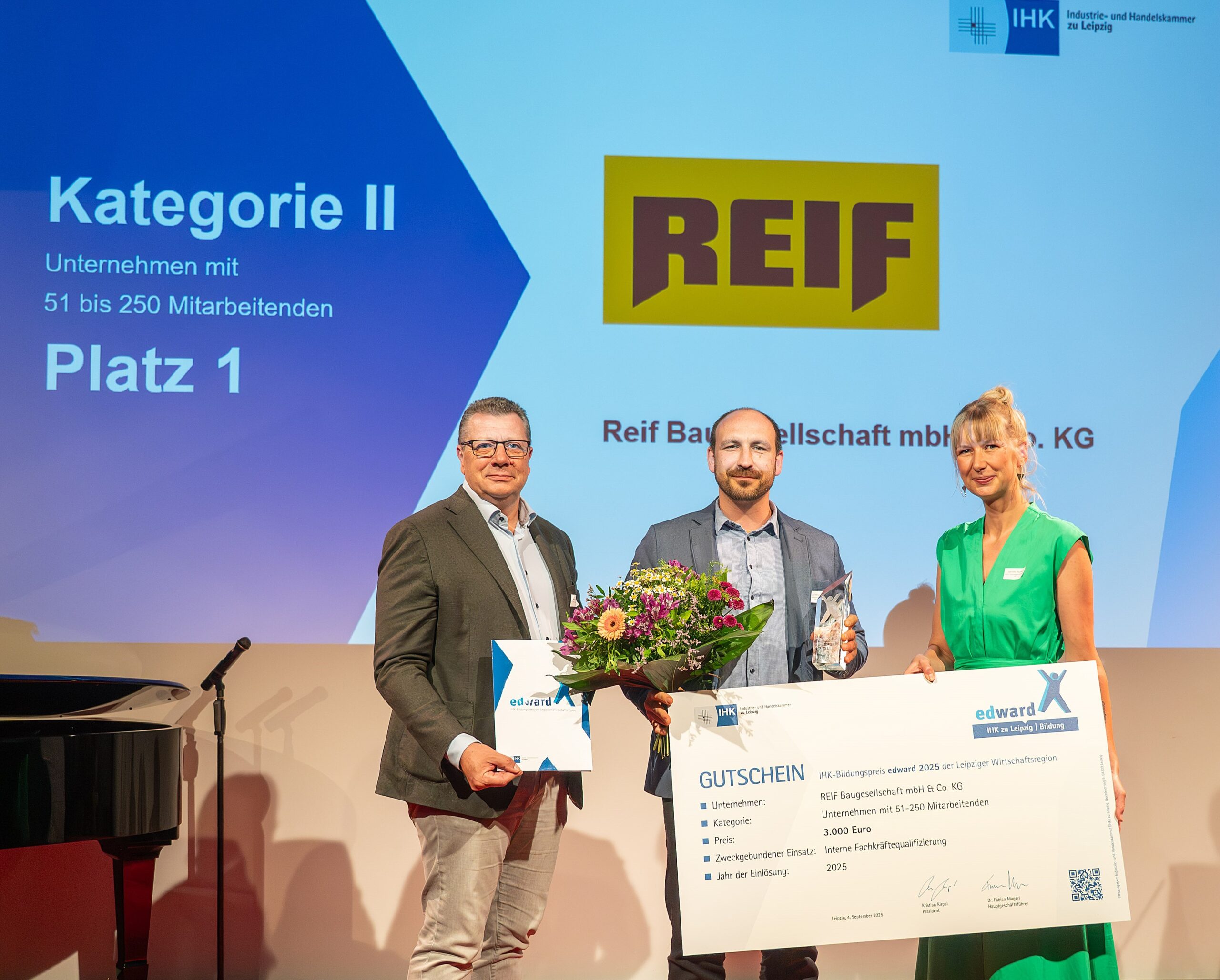 eipzig 1. Platz beim edward 2025 - REIF Baugesellschaft